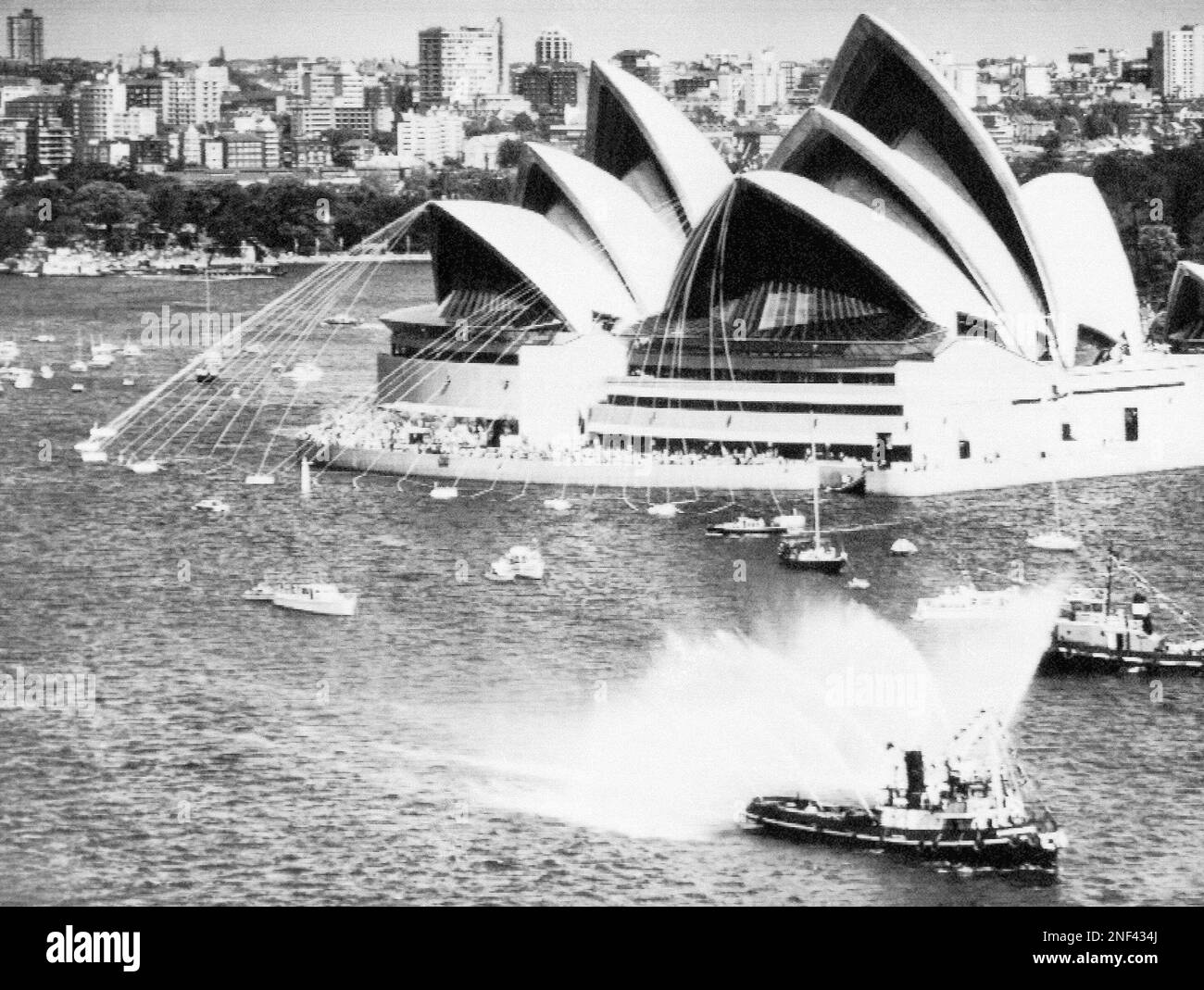 Britain's Queen Elizabeth II officially opens the Sydney Opera House in ...