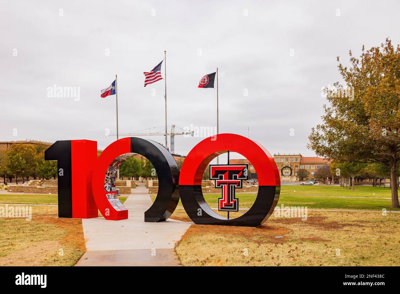 Texas, NOV 23 2022 - Overcast view of the campus of Texas Tech ...