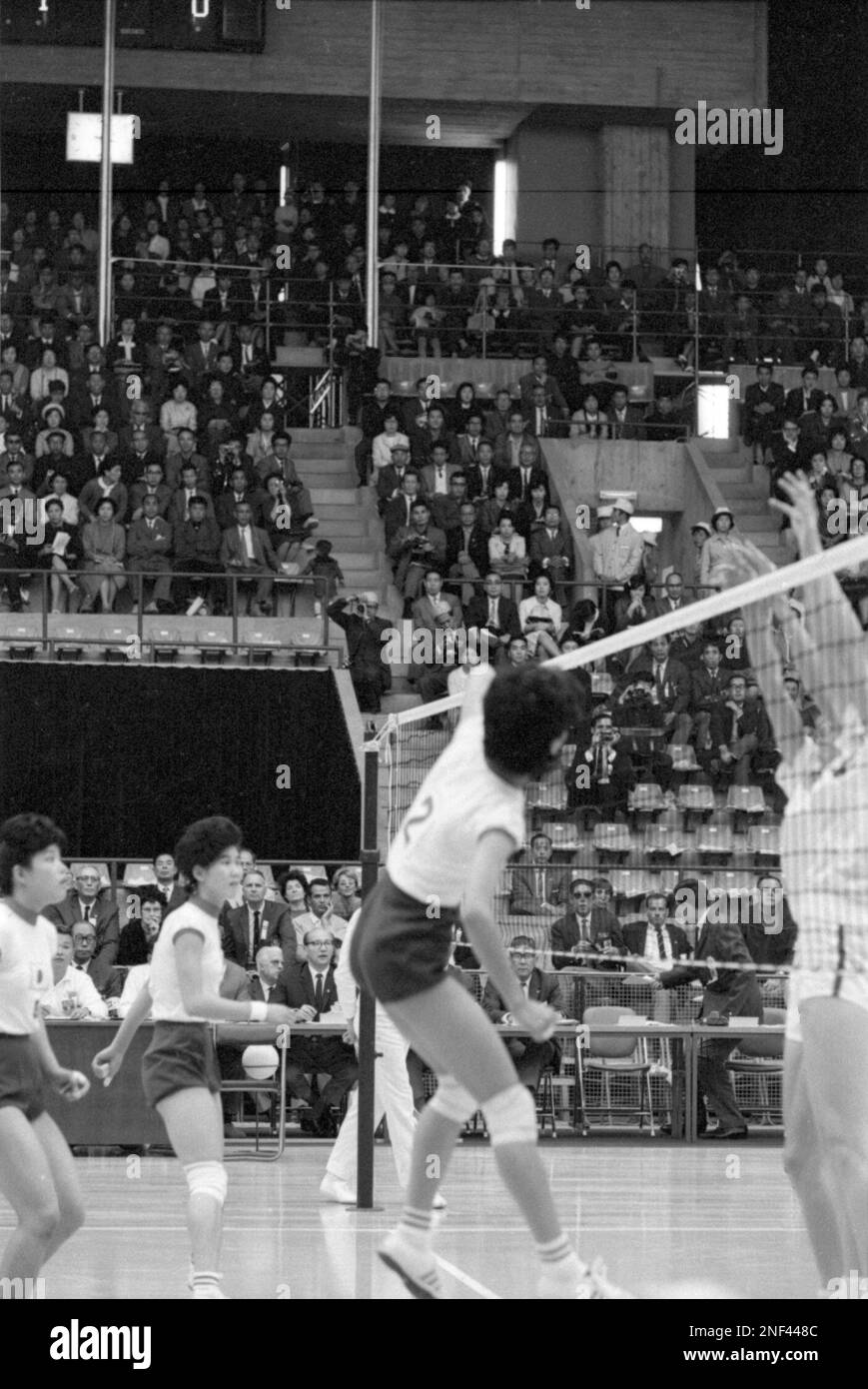 Japan vs. US women's Volleyball Competion during the 1964 Summer Olympics in Tokyo Oct. 11, 1964 ...