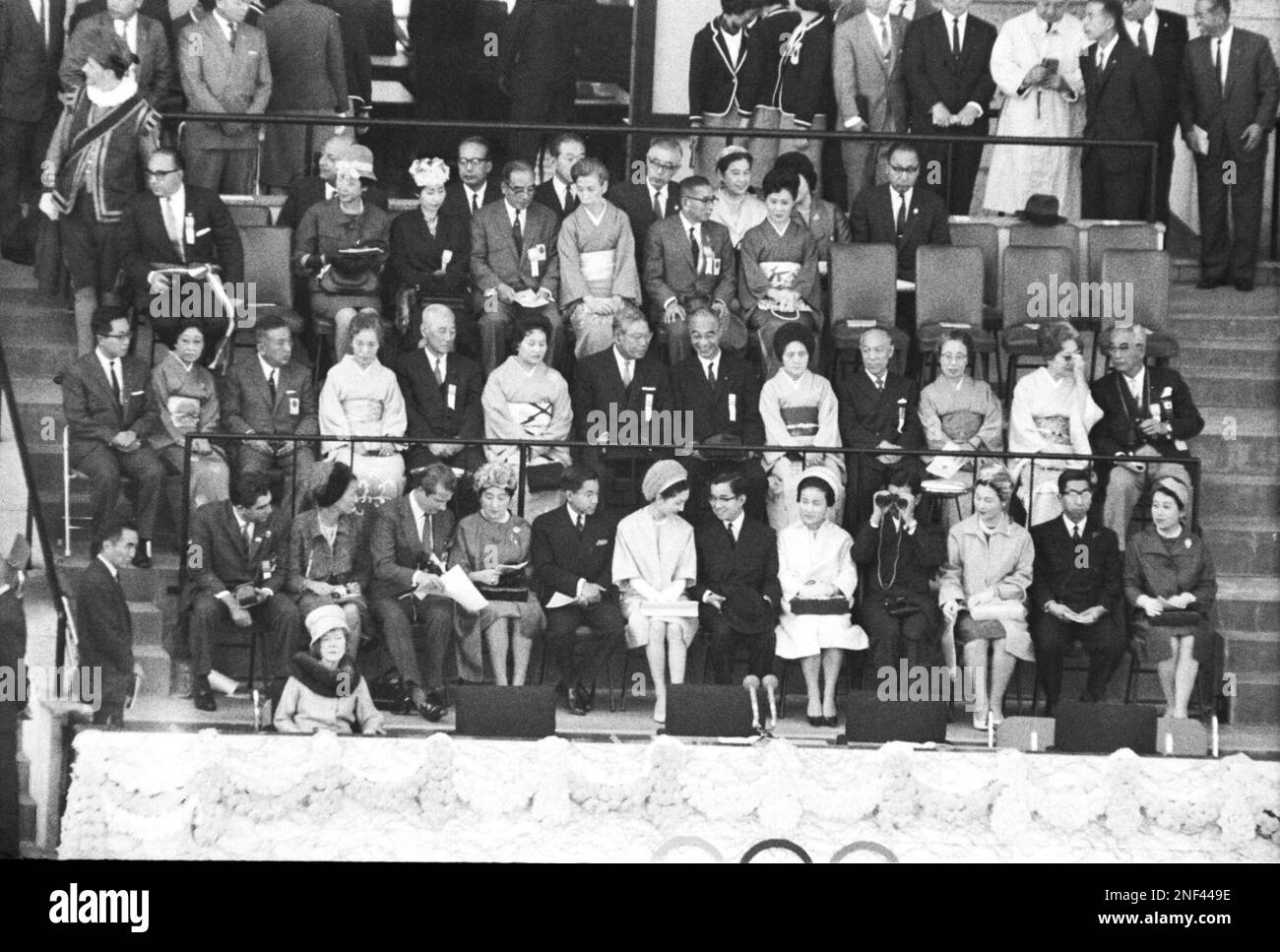 Royal Box in National Stadium, Tokyo, Oct. 10, 1964, during the opening ...