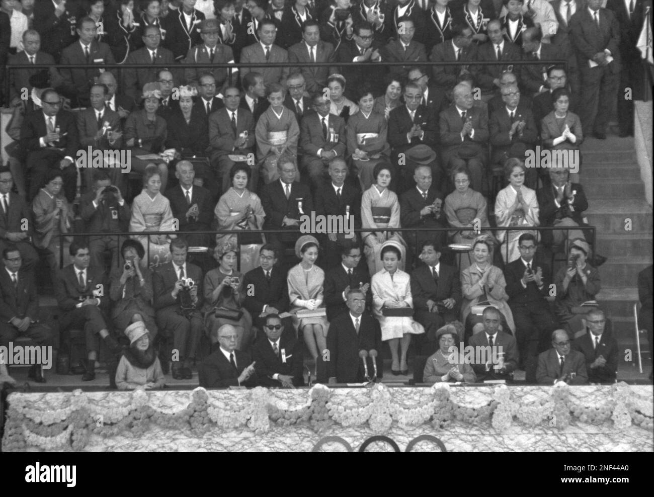Royal Box in National Stadium, Tokyo, Oct. 10, 1964, during the opening ...