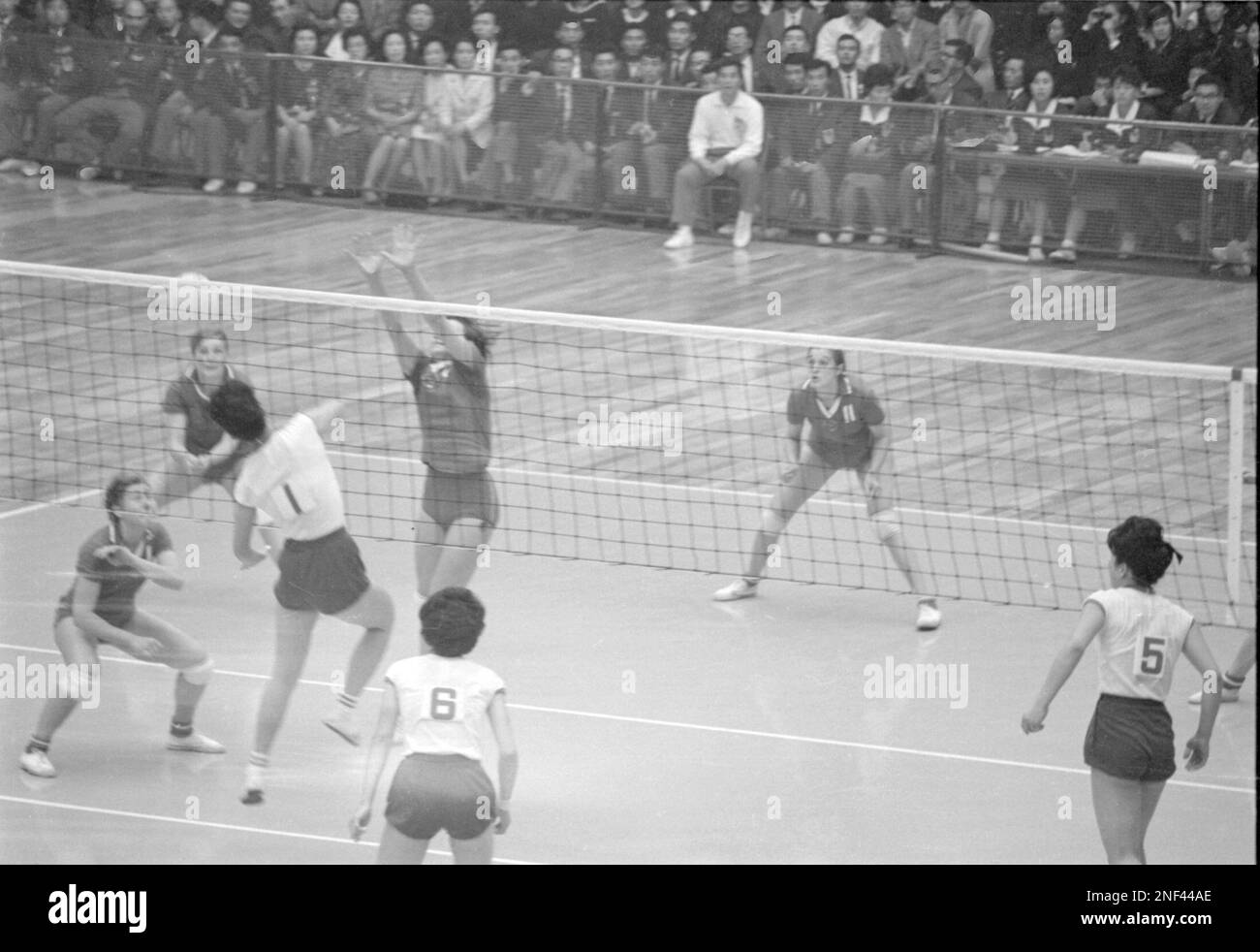 Japan vs. U.S.S.R. Women's Volleyball Competion during the 1964 Summer ...