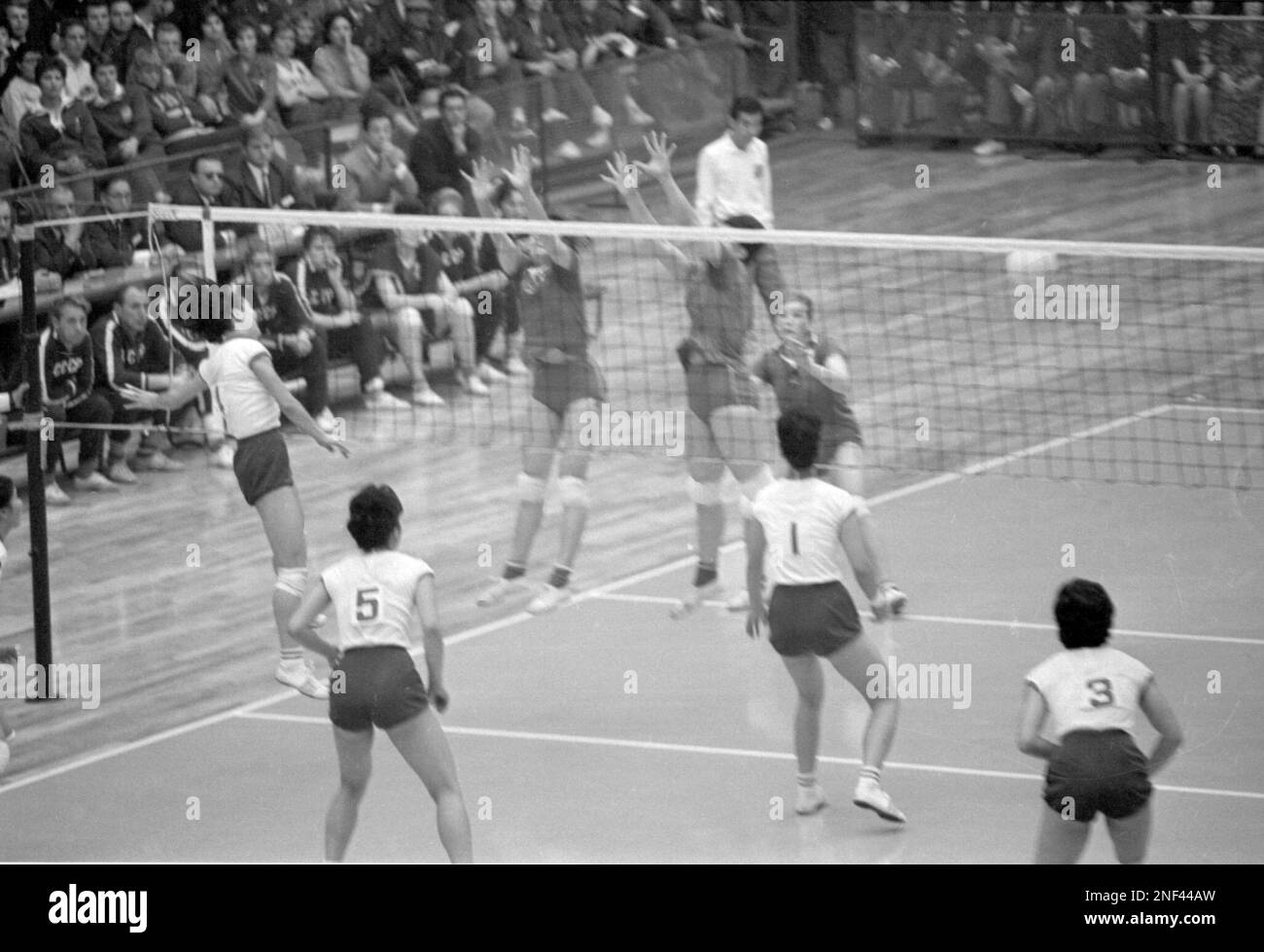 Japan vs. U.S.S.R. Women's Volleyball Competion during the 1964 Summer ...
