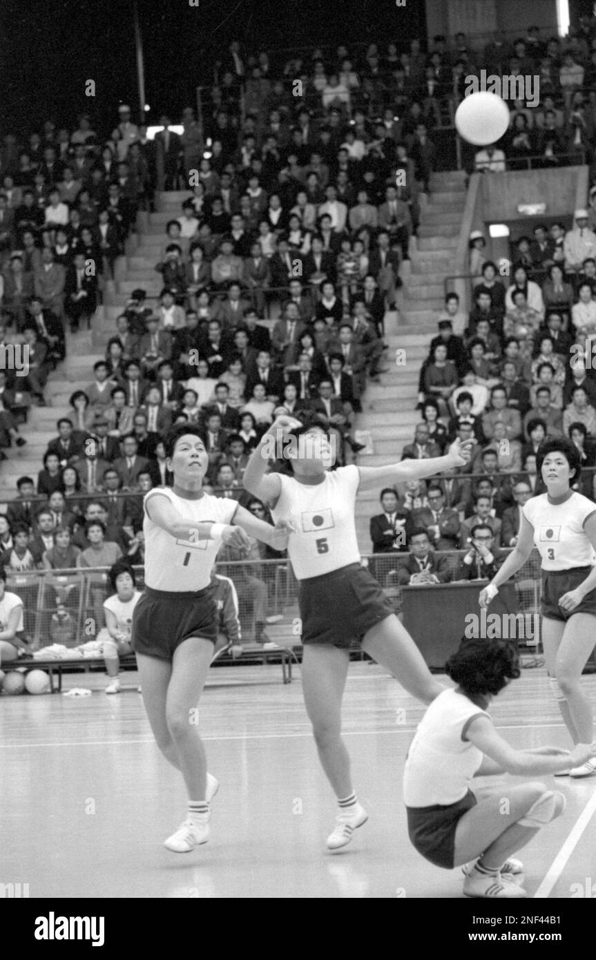 Japan vs. US women's Volleyball Competion during the 1964 Summer Olympics in Tokyo Oct. 11, 1964 ...