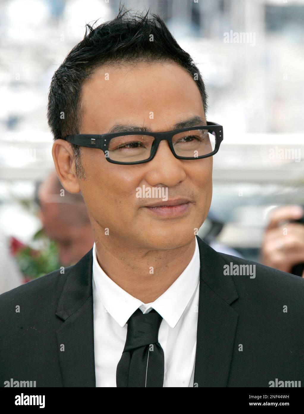 Chinese actor Simon Yam poses during a photo call for the film 'Vengeance' at the 62nd ...