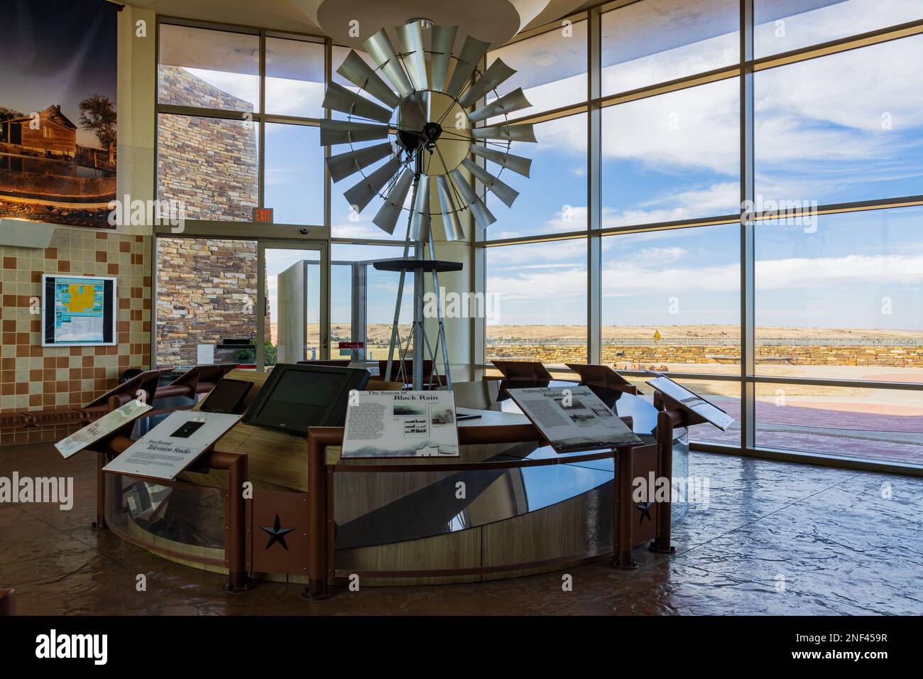 Texas, NOV 23 2022 - Interior view of the Gray County Safety Rest Area ...