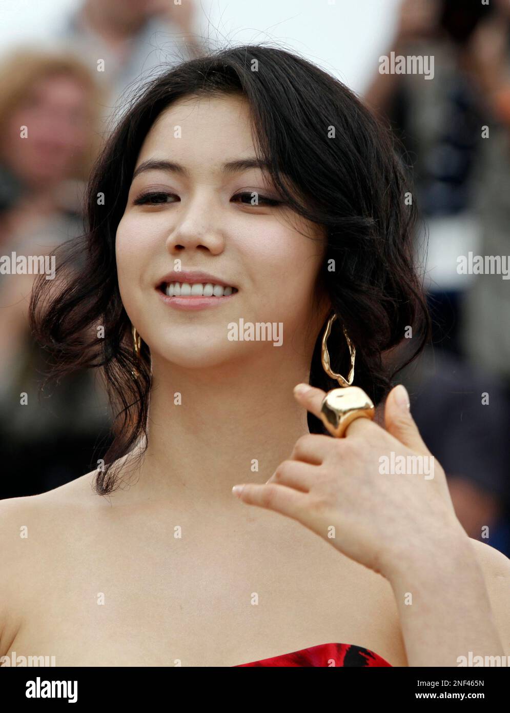 South Korean actress Kim Ok-Vin smiles during a photo call for the film ...