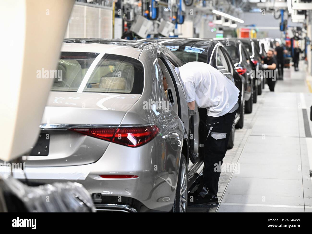 Sindelfingen, Germany. 13th Feb, 2023. In Factory 56 at the Merecdes ...