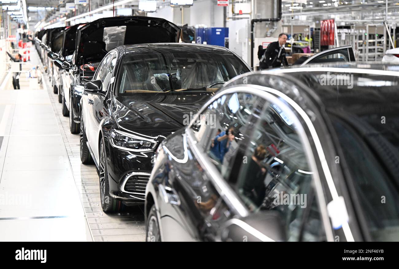 Sindelfingen, Germany. 13th Feb, 2023. In Factory 56 at the Merecdes ...
