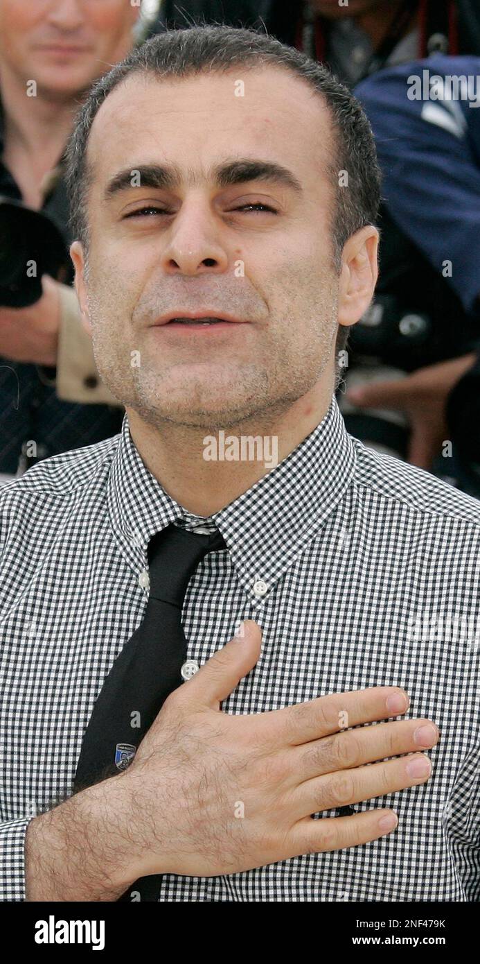 Iranian director Bahman Ghobadi reacts during a photo call for the film ...