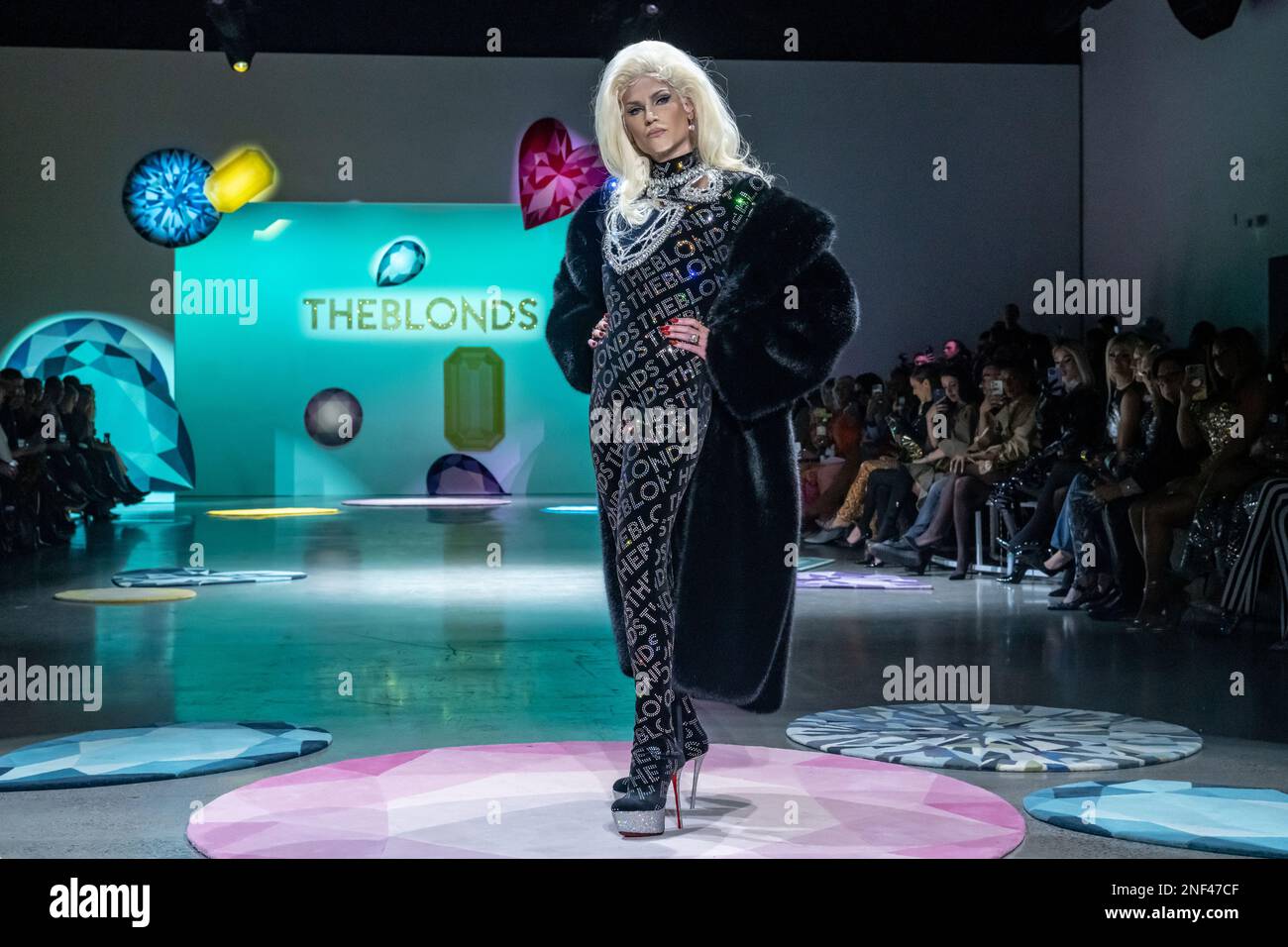 NEW YORK, NEW YORK - FEBRUARY 15: Designer Phillipe Blond walks the ...