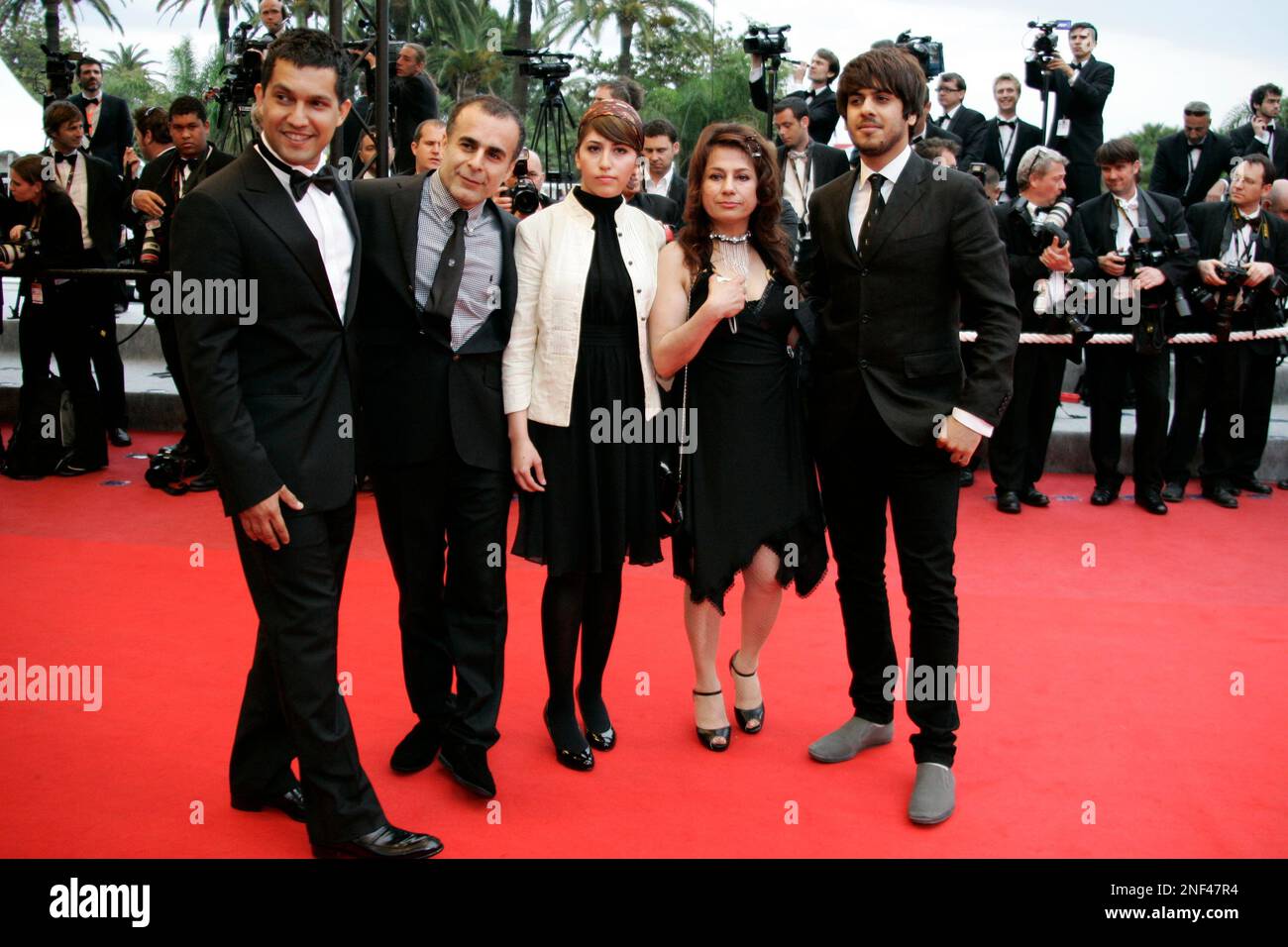 Iranian actor Hamed Behdad, left, Iranian director Bahman Ghobadi ...