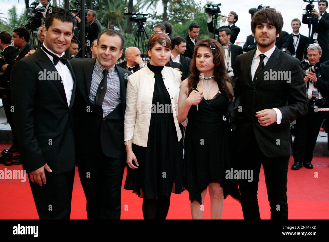 Iranian actor Hamed Behdad, left, Iranian director Bahman Ghobadi ...