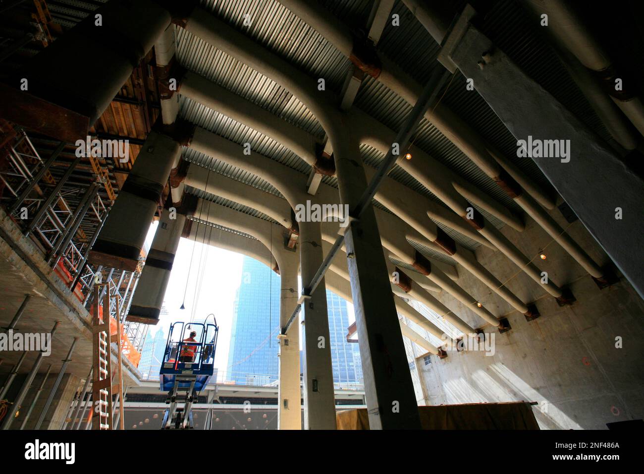 Work continues in the East-West Connector construction site at the ...