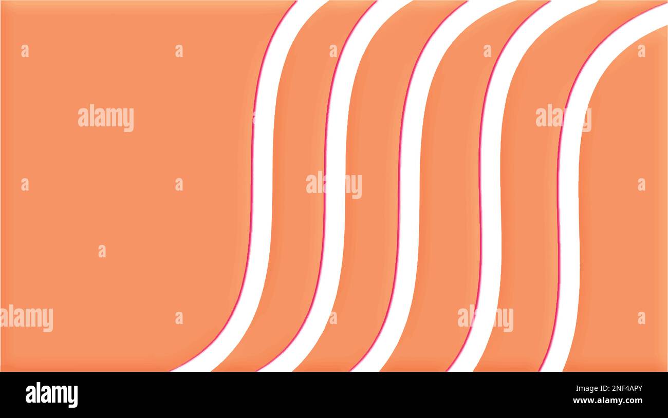 A vector illustration watercolor cream color striped background. Curved ...