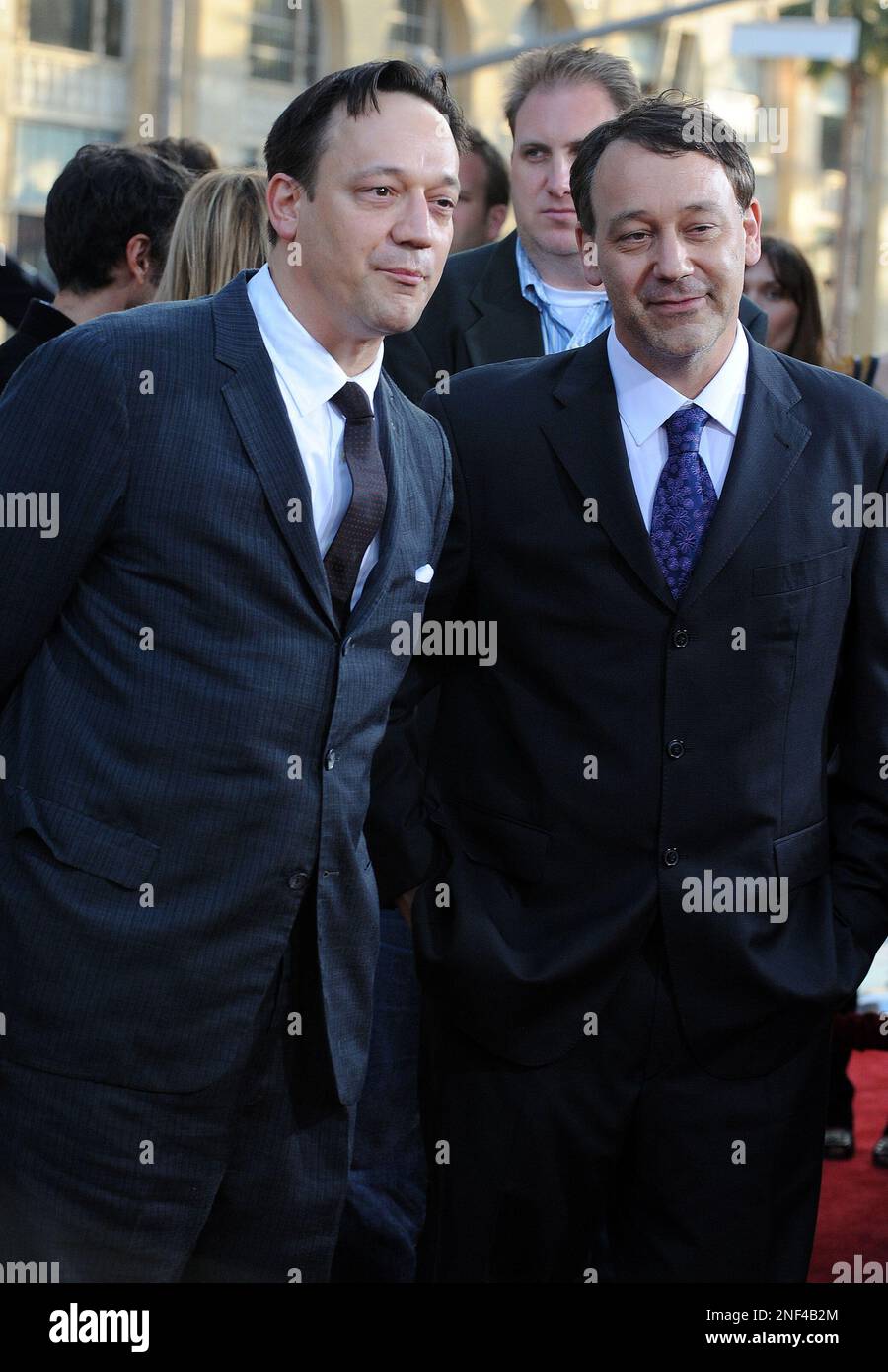 Ted Raimi, at left, and Sam Raimi arrive at the world premiere of "Drag ...