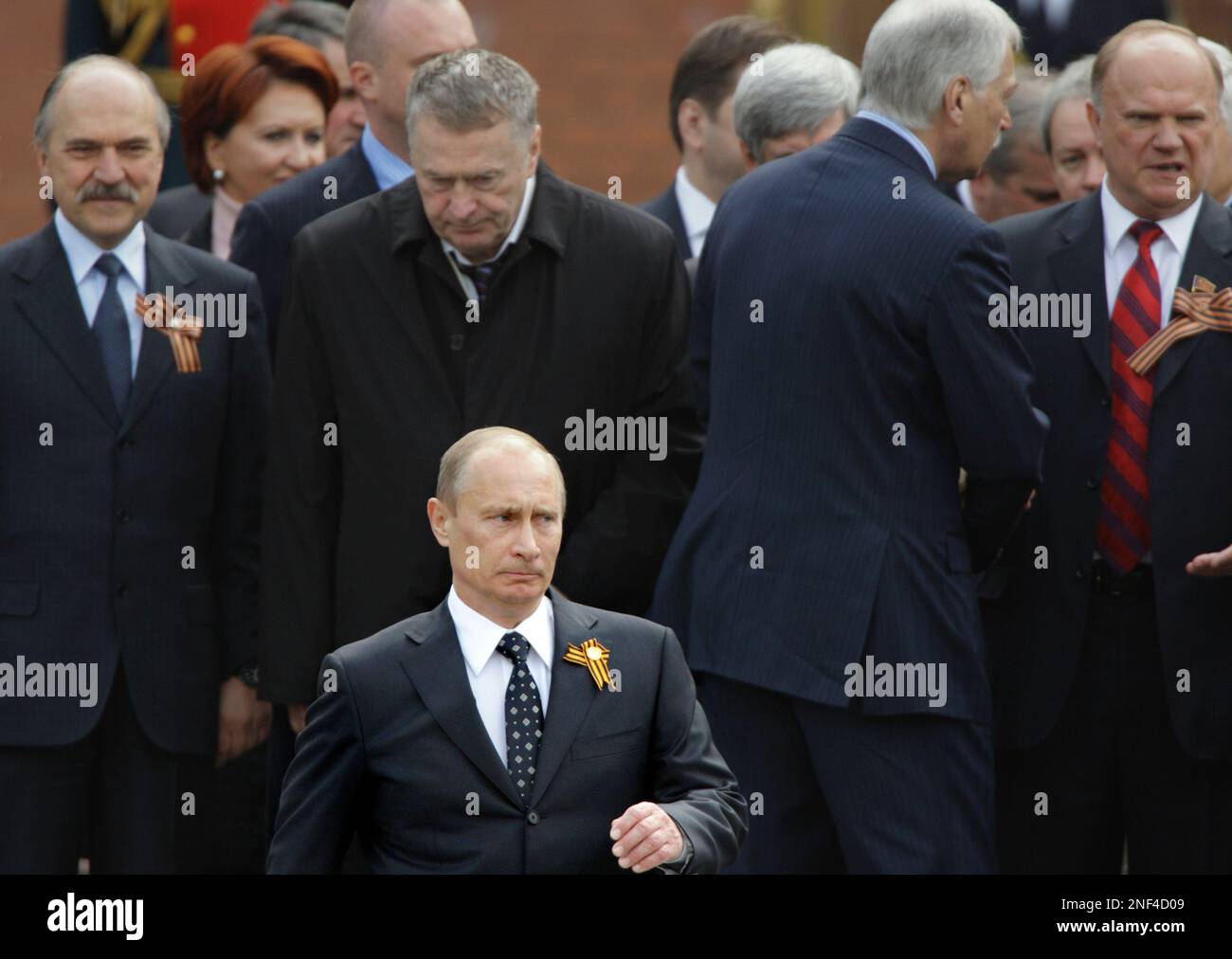 Russian Prime Minister Vladimir Putin looks on as he takes part at a ...