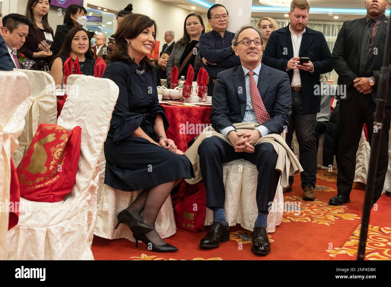Governor Kathy Hochul and William Hochul Jr attend the Chinese-American ...