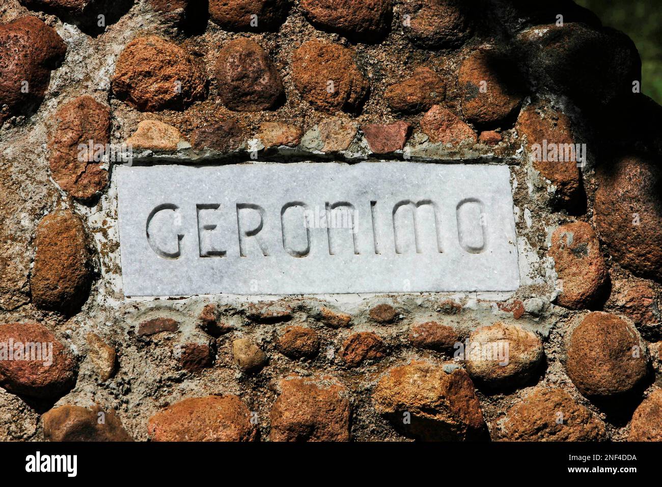 The grave of famed Apache warrior Geronimo is pictured at the Apache ...