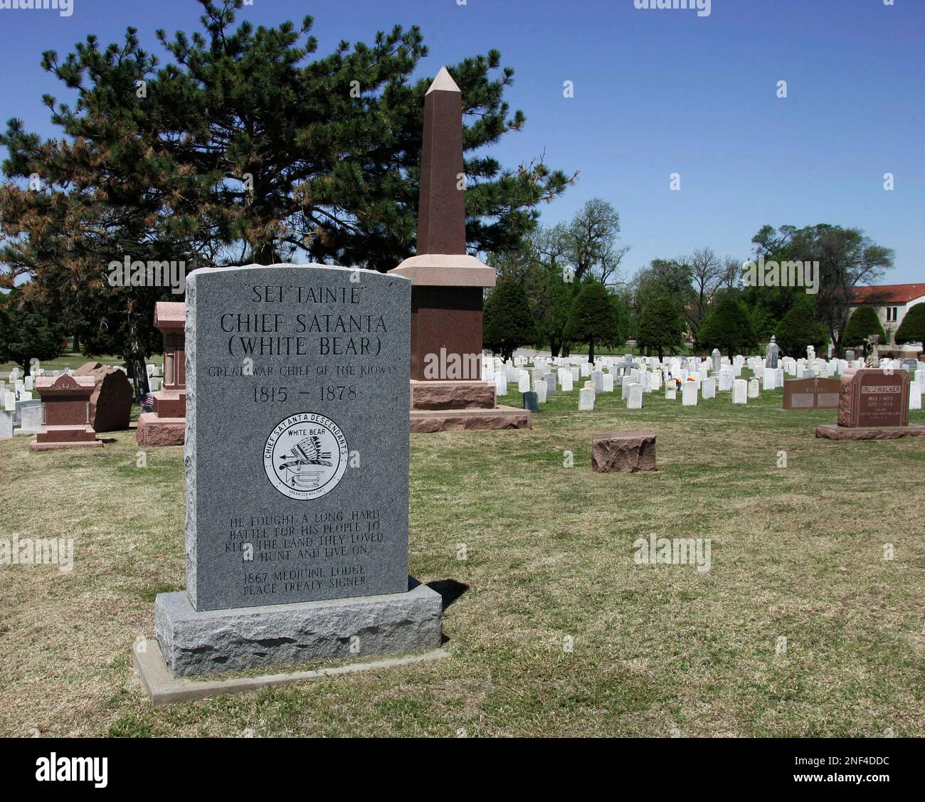 This cemetery at Fort Sill in Lawton, Okla., contains graves of some ...