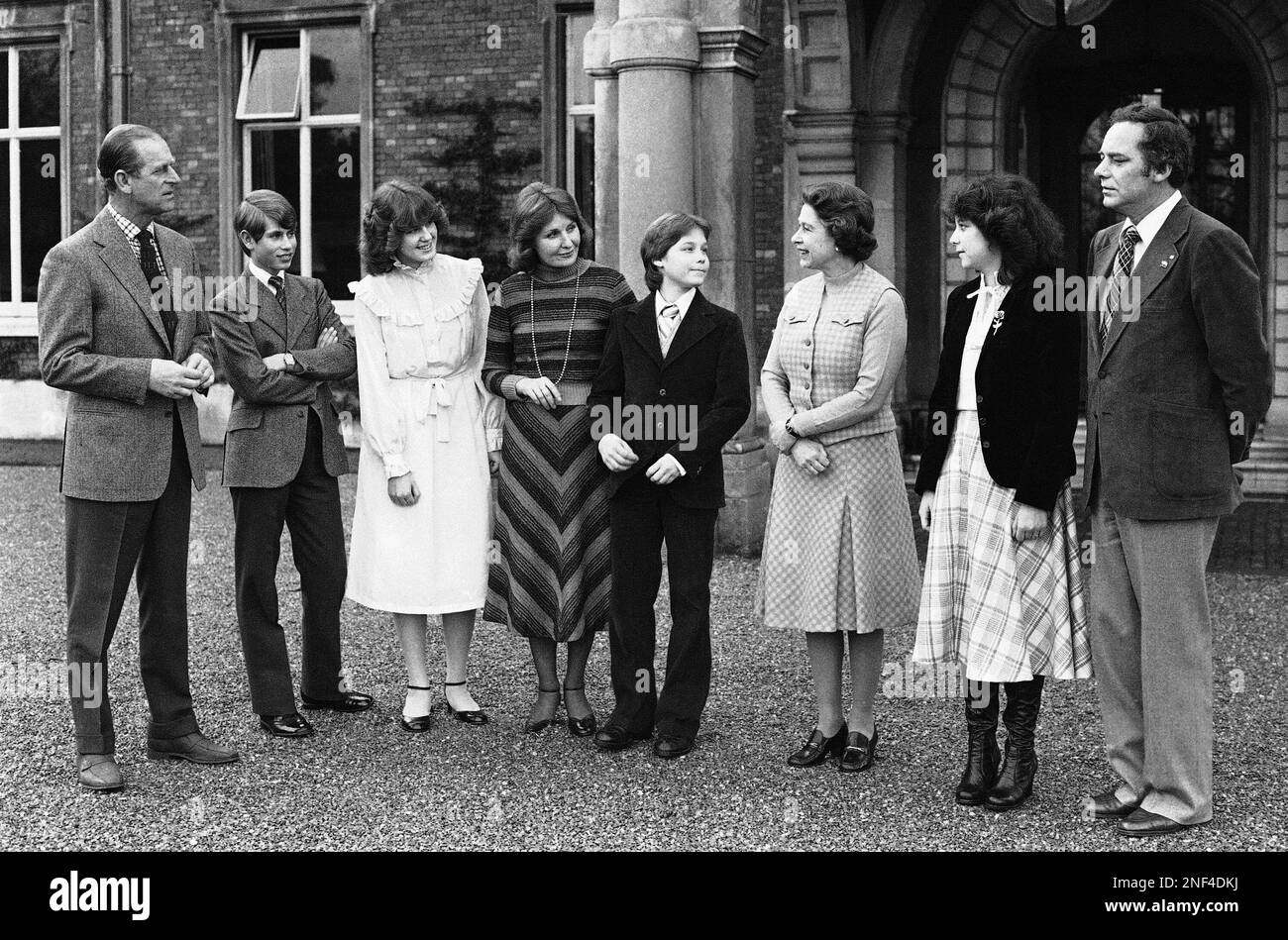 British's Queen Elizabeth II, her husband, Prince Philip, and son ...