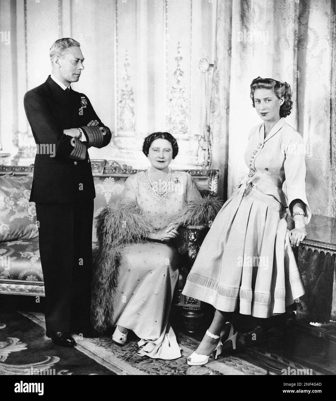 King George VI, Queen Elizabeth and Princess Margaret, their 18-year ...