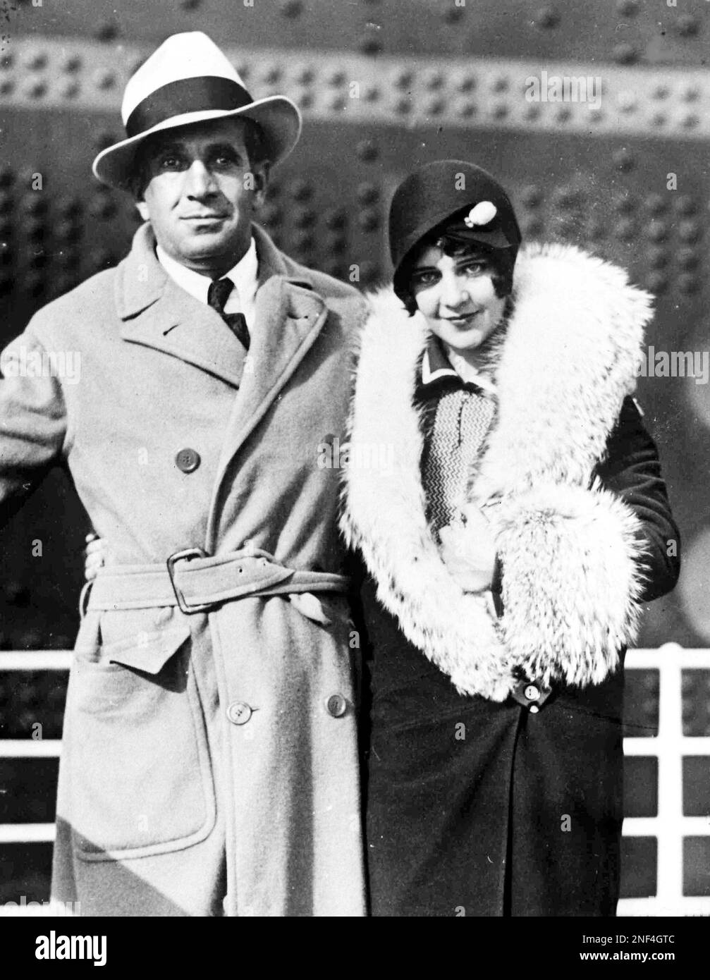 American actor and singer Al Jolson with his wife Ruby after their ...