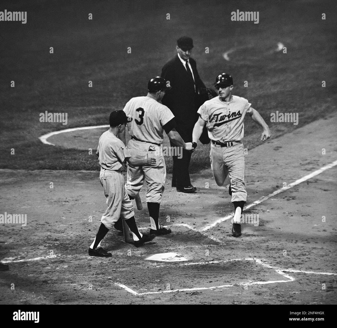 Rich Rollins, infielder for the Minnesota Twins, is shown batting ...
