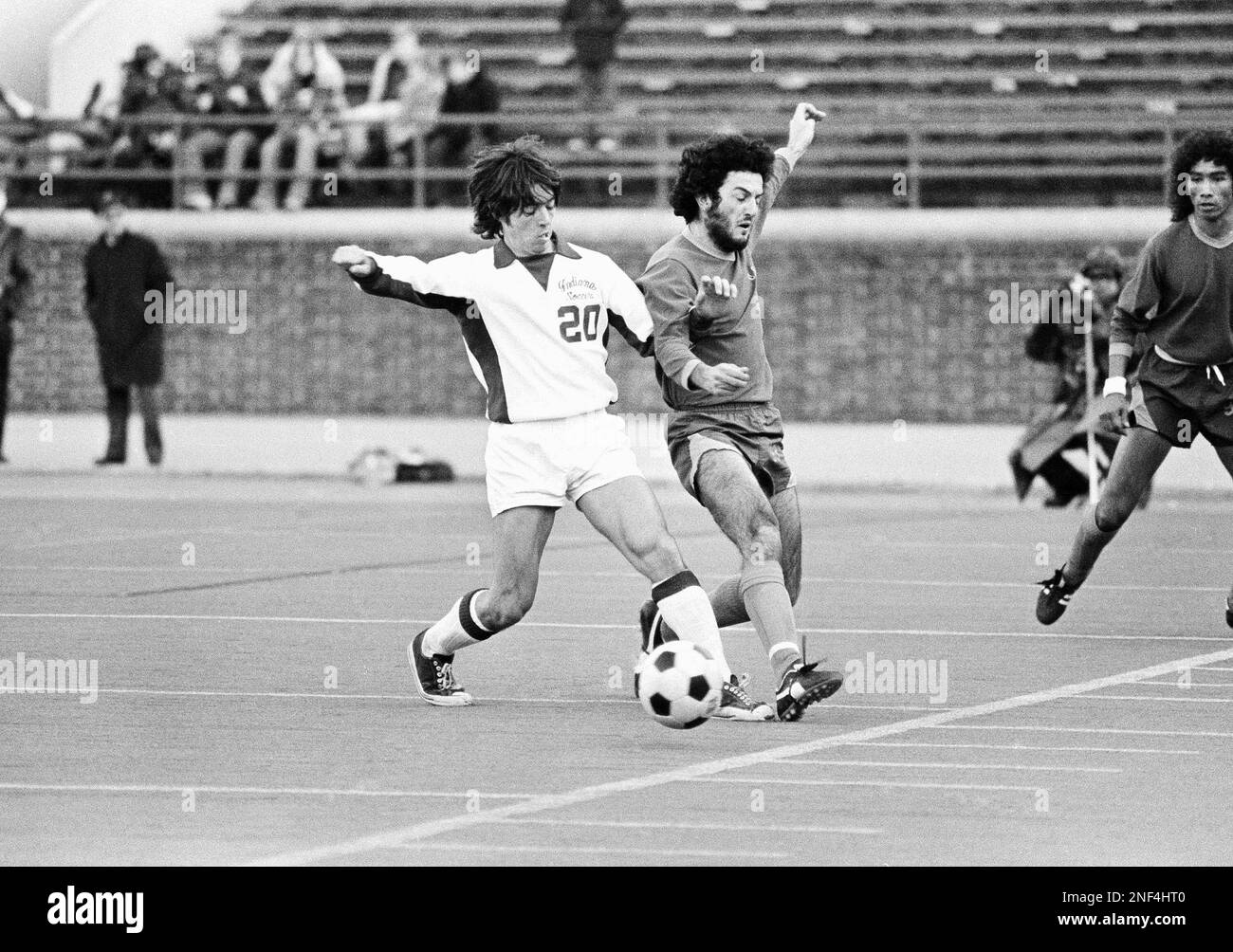 University of Indiana soccer player Tim Walters (20) and University of ...