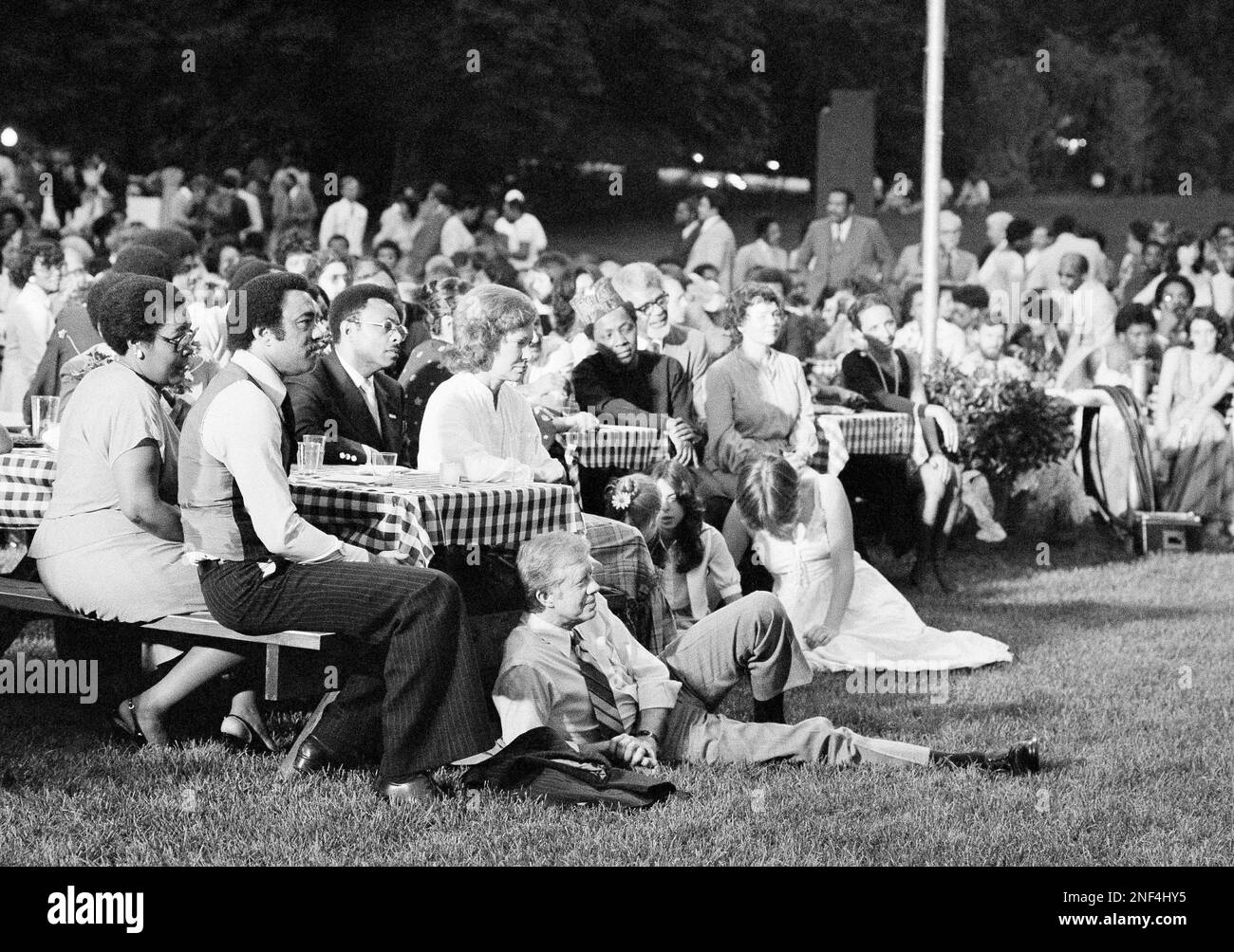 President Jimmy Carter takes a moment to relax on the south lawn of the ...