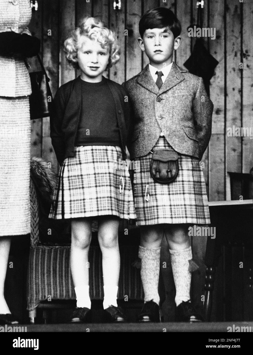 Britain's Royal Children, Princess Anne, left, and her brother, Prince ...