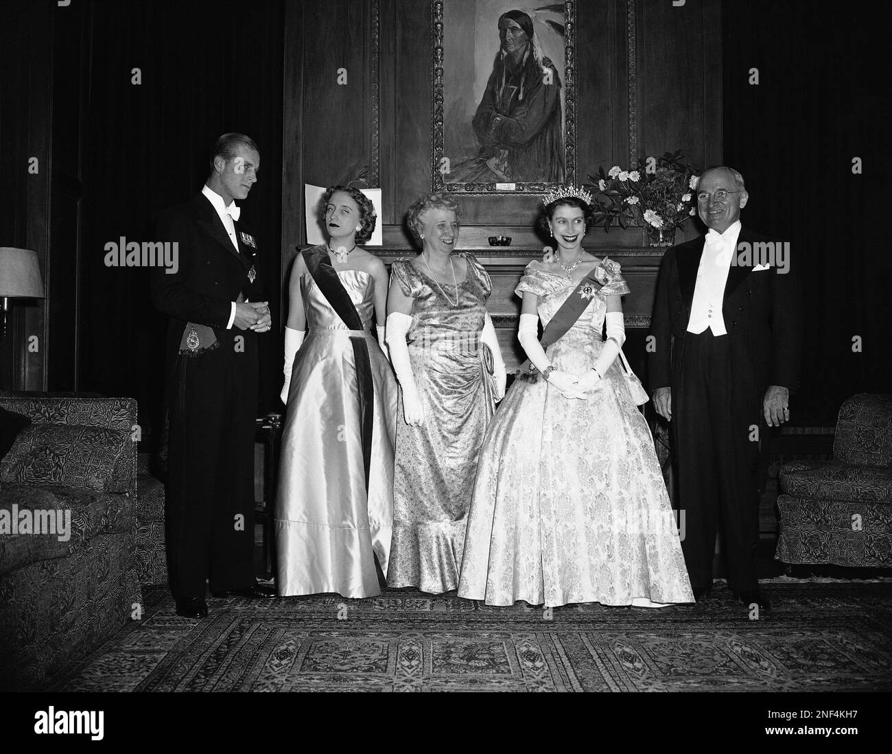 President Harry Truman and Mrs. Bess Truman with daughter Margaret ...