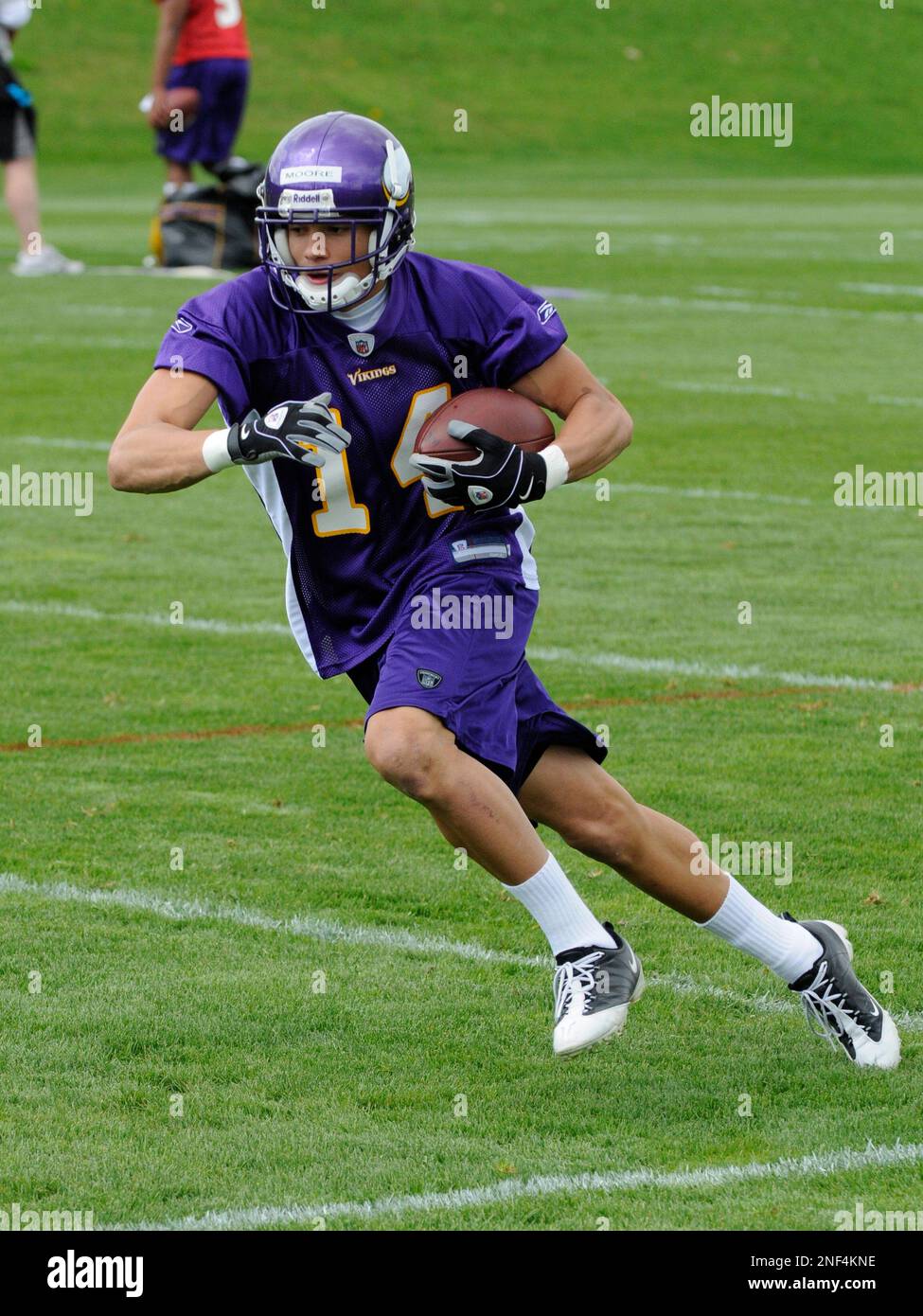 Wide receiver Nick Moore is shown at the Minnesota Vikings football ...