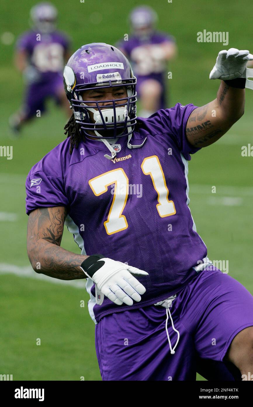 Tackle Phil Loadholt is shown at the Minnesota Vikings football rookie ...