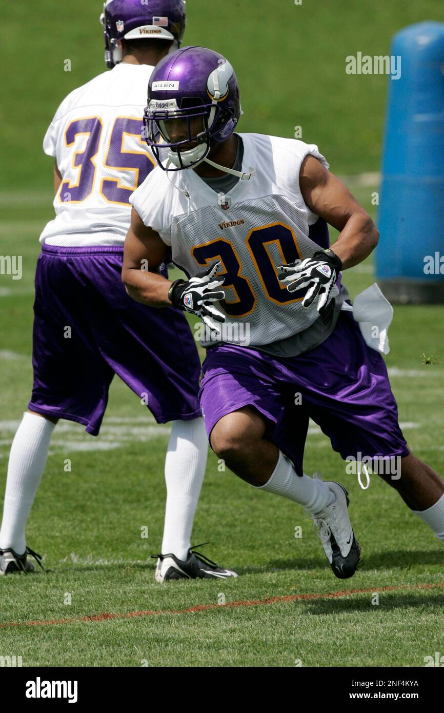 Cornerback Asher Allen is shown at the Minnesota Vikings football ...