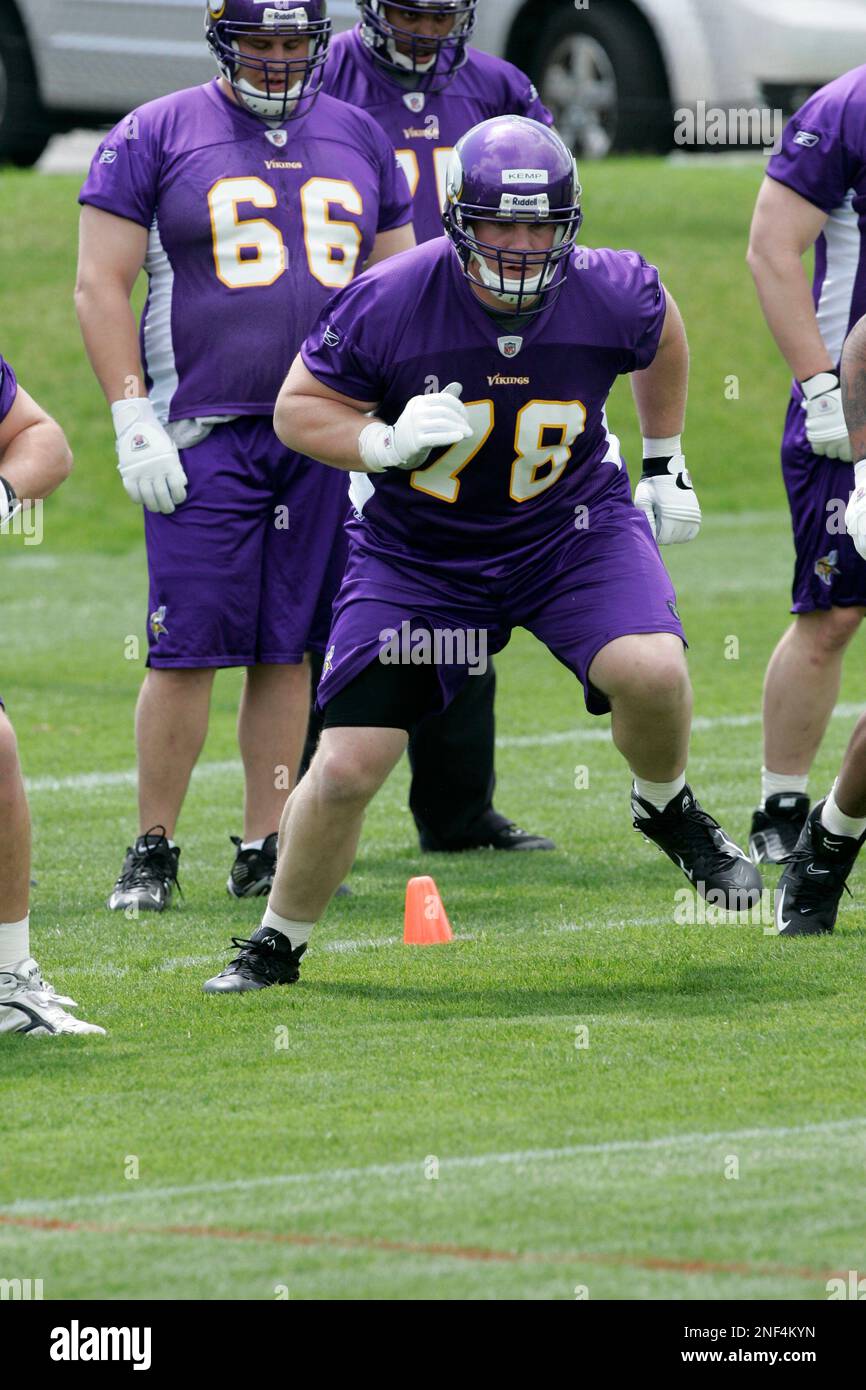 Guard Andy Kemp is shown at the Minnesota Vikings football rookie mini ...