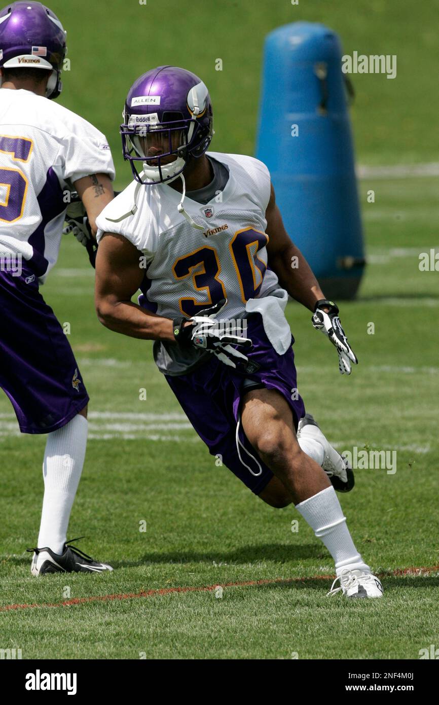 Cornerback Asher Allen is shown at the Minnesota Vikings football ...