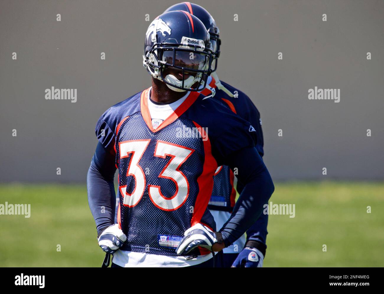 Denver Broncos rookie cornerback Alphonso Smith takes part in the team ...
