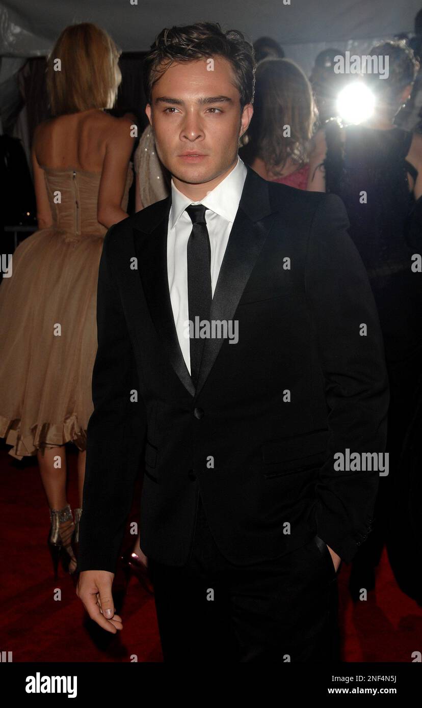 Actor Ed Westwick arrives at the Metropolitan Museum of Art's Costume ...