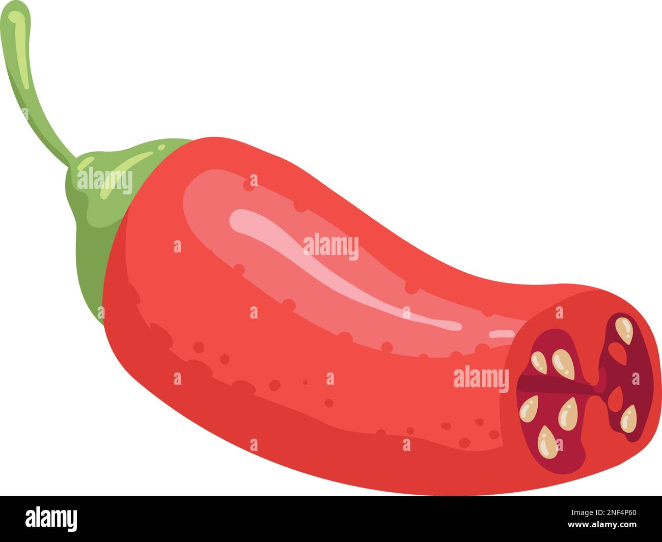 Chilli half Stock Vector Images - Alamy
