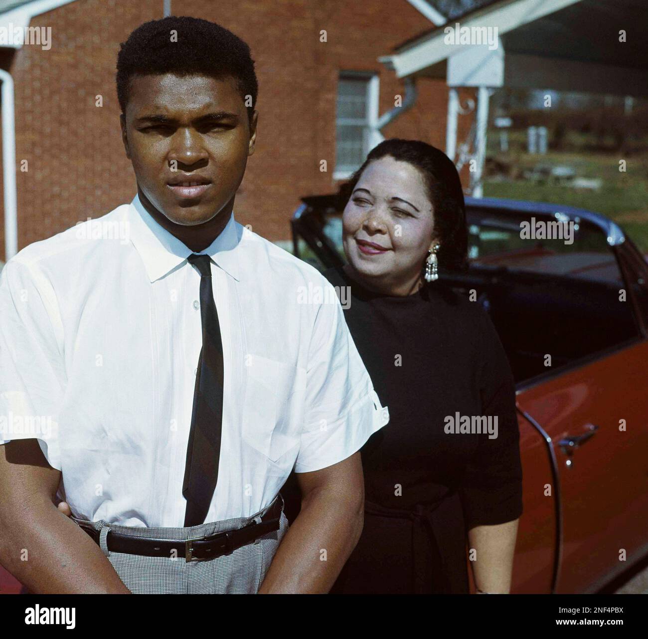 Muhammad Ali with his mother Odessa Clay shown on April 2, 1963. No ...