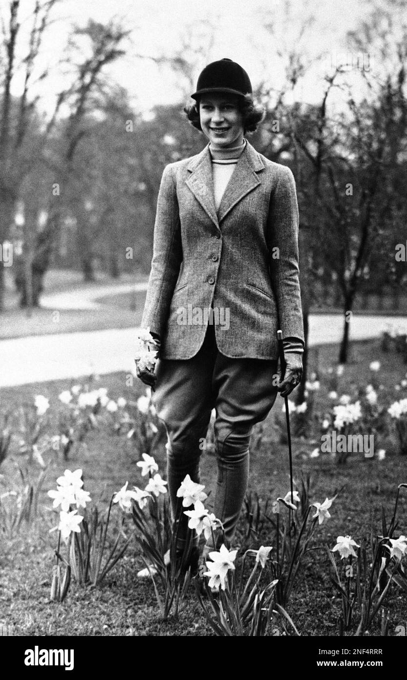 Princess Elizabeth of England shown on her 14th Birthday which she ...