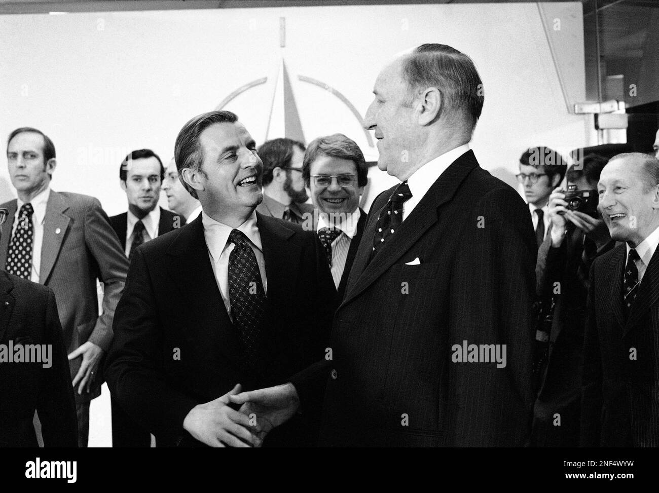 U.S. Vice President Walter Mondale meets the Secretary General of NATO ...