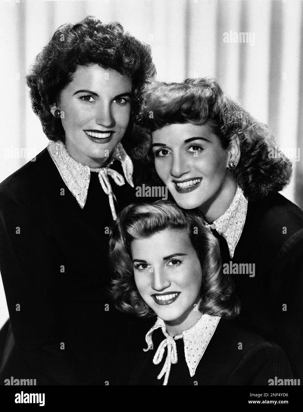 The Andrews Sisters, Maxene, Patty and LaVerne are shown, Oct. 1947 ...