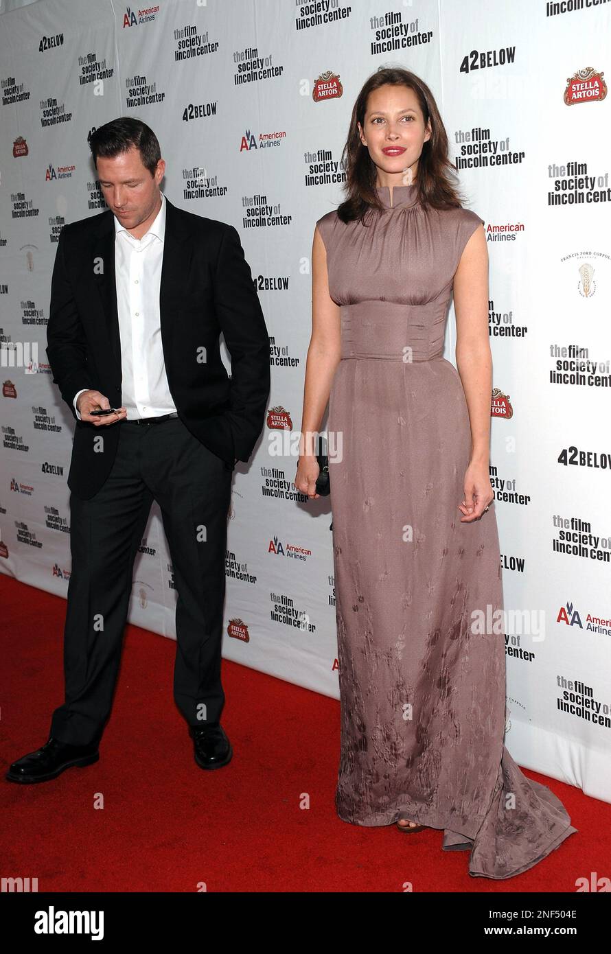 Model Christy Turlington and husband Edward Burns attend The Film ...