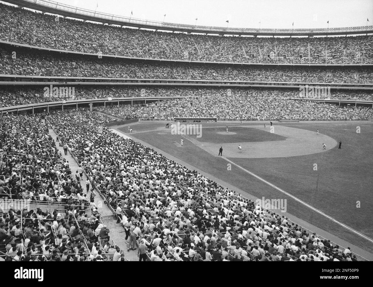 General view of Shea Stadium during New York Mets-San Francisco Giants ...