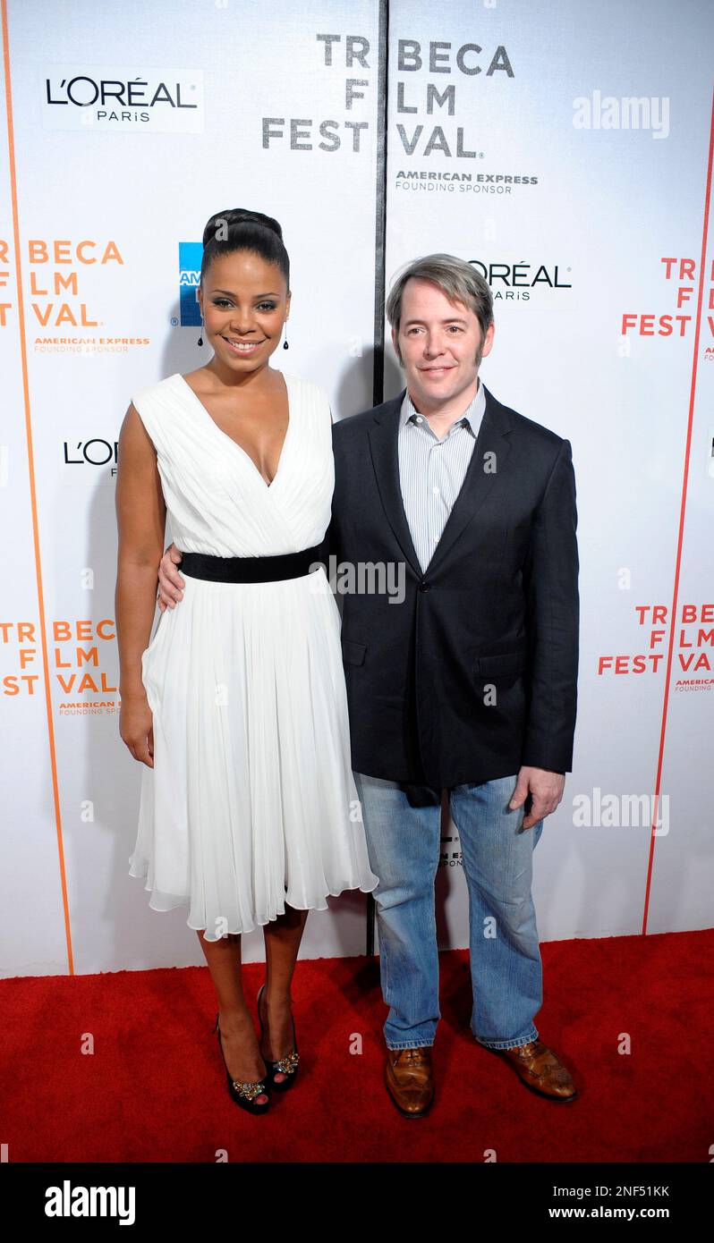 Actors Sanaa Lathan and Matthew Broderick attend the premiere of ...