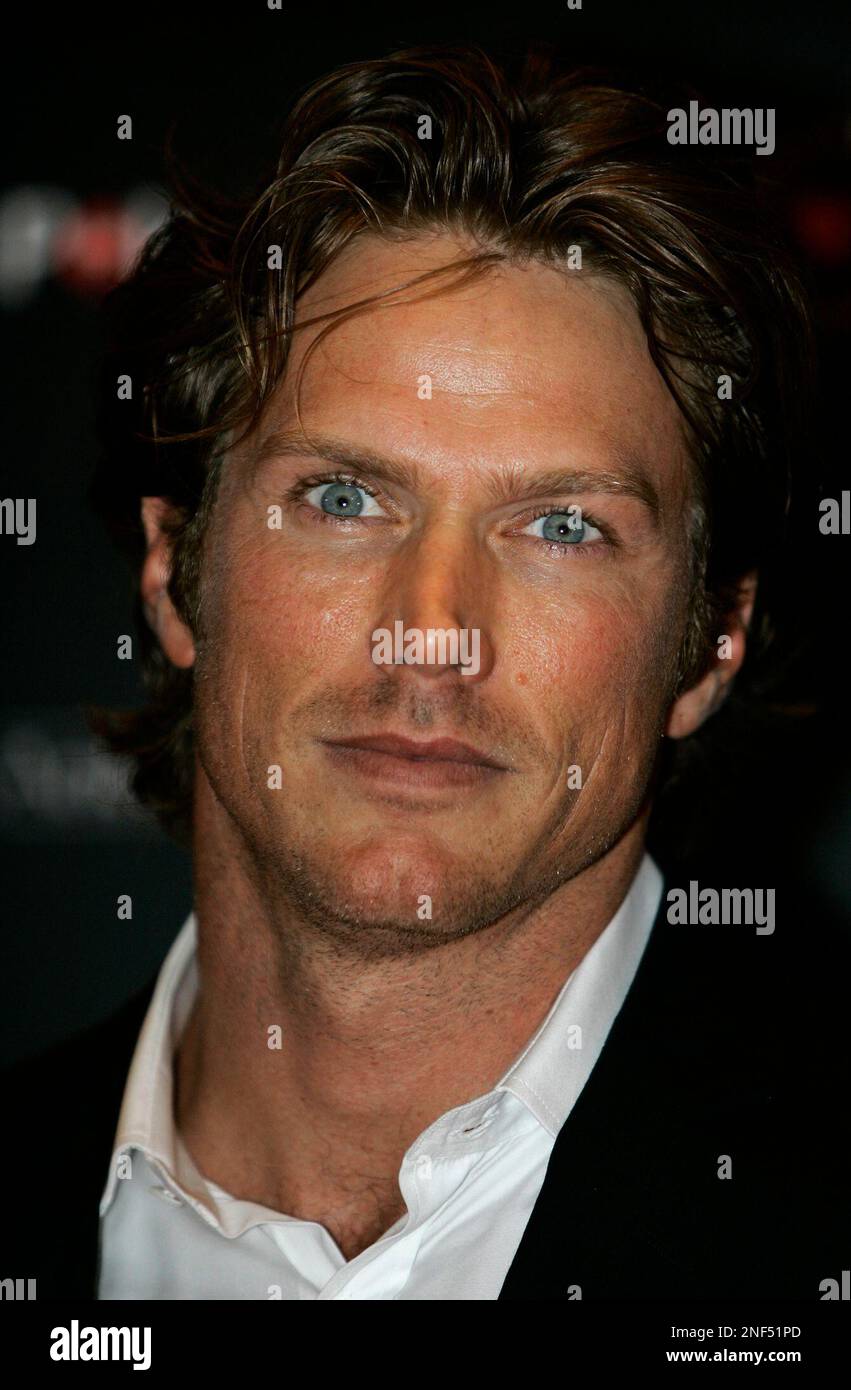 US actor and former fashion model, Jason Lewis poses before taking part ...