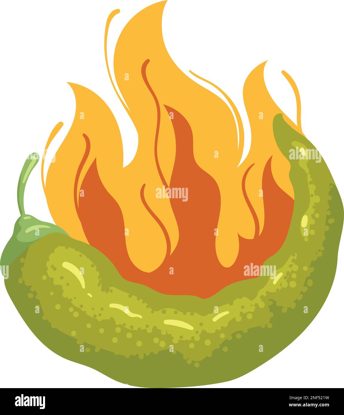 chilli pepper in flame Stock Vector Image & Art - Alamy