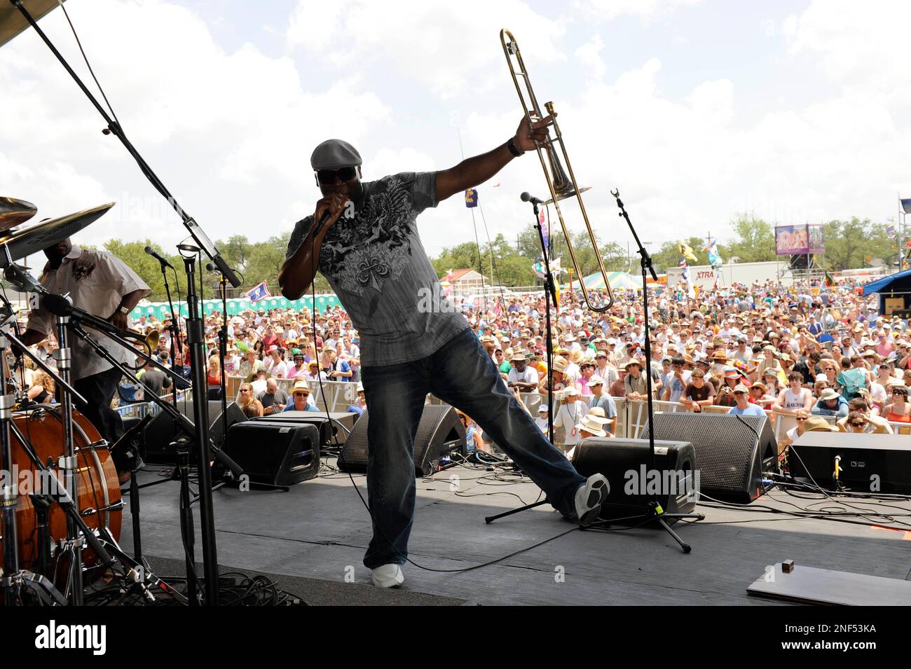 Big Sam of Big Sam's Funky Nation performs before thousands at the New ...